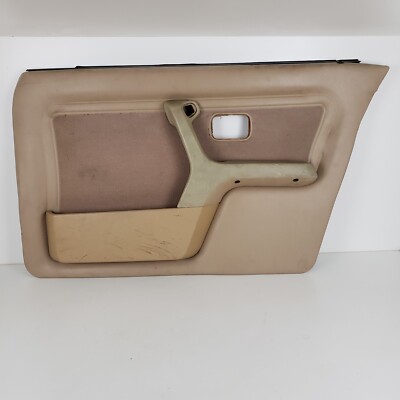BMW E30 Sedan Front Right Passenger Side Door Card Panel Tan Cloth With ...
