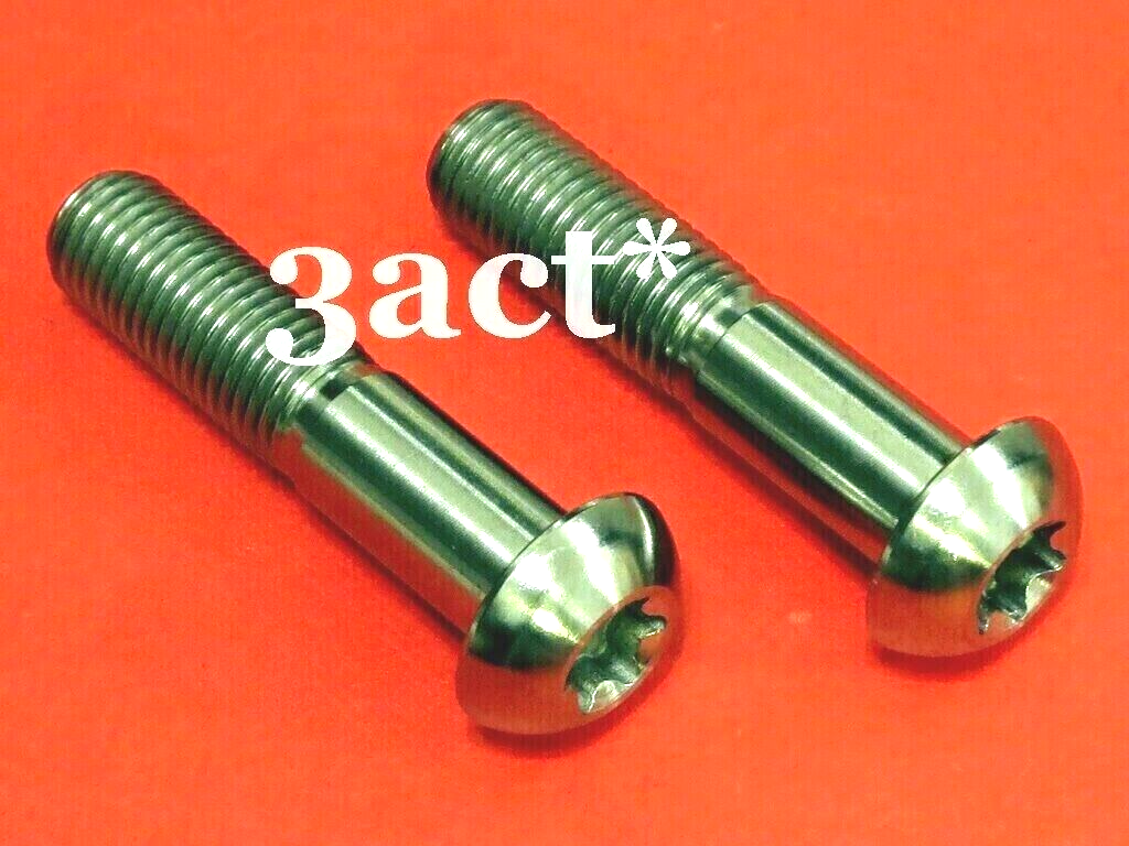 2 pcs - M10 x 40mm Button Head Torx T50 1.25mm Pitch Titanium / Ti Bolt ...
