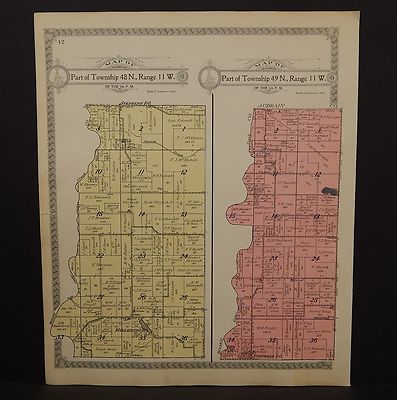 Missouri Callaway County Map Bourbon Cleveland Township 1919 Q7#24 | eBay
