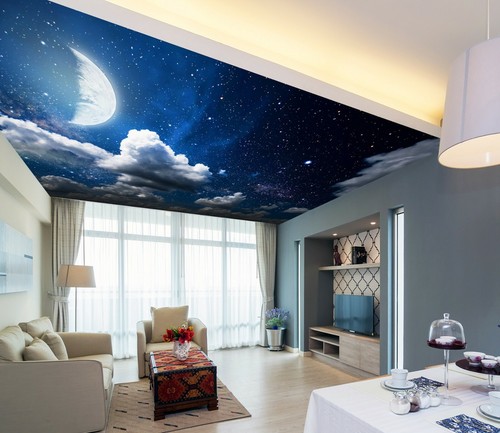 3D Half Round Moon A174 Ceiling WallPaper Murals Wall Print Decal Deco ...