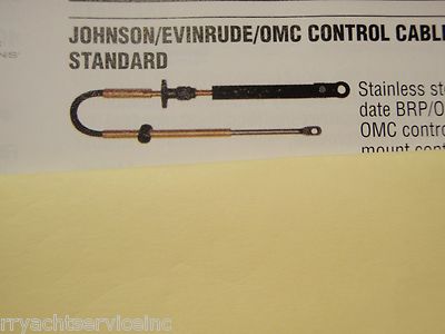 JOHNSON EVINRUDE OMC CONTROL CABLE TELEFLEX CC20512 12 FT 1979 TO DATE ...