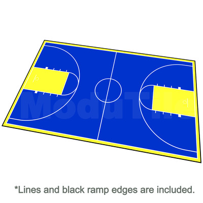 46ft x 78ft Outdoor Basketball Full Court Kit-Lines and Edges Includ ...