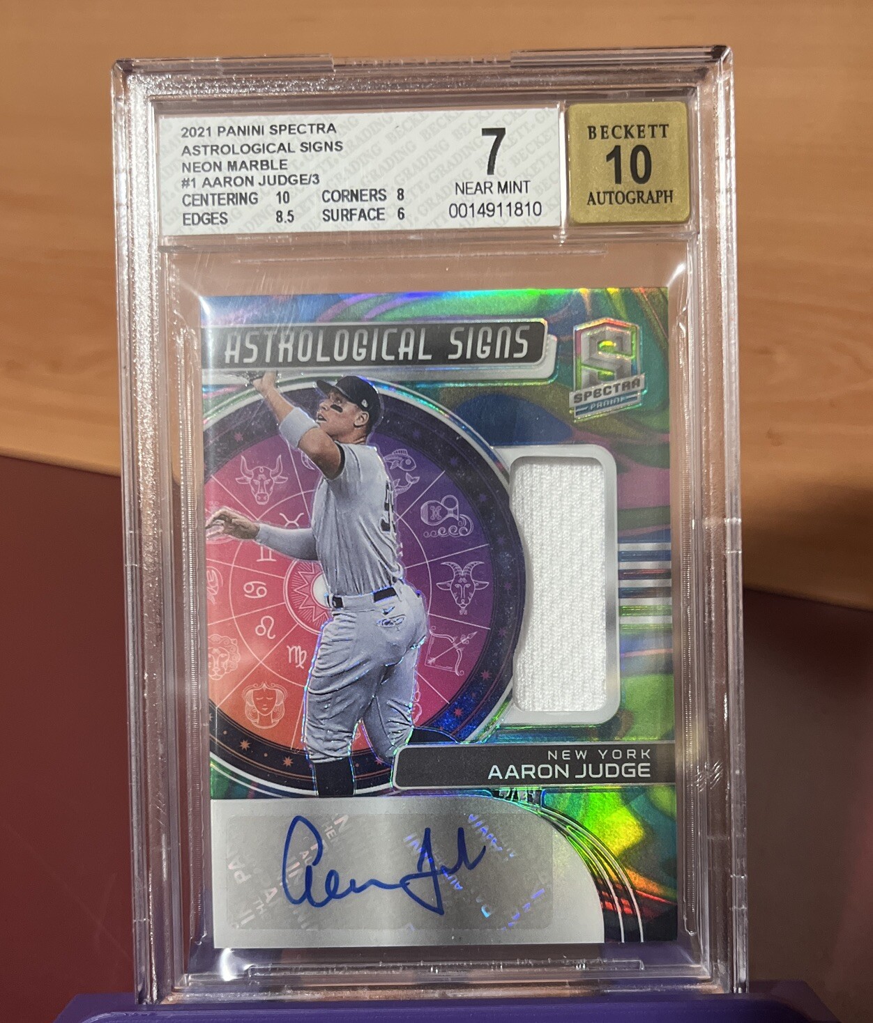 2021 PANINI SPECTRA ASTROLOGICAL SIGNS AARON JUDGE PATCH AUTO #D 1/3 BGS 7 | eBay