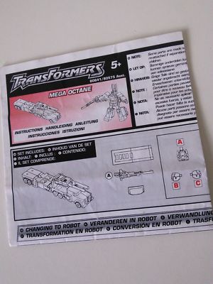 TRANSFORMERS RID MEGA OCTANE RUINATION INSTRUCTIONS, Takara 2001 | eBay