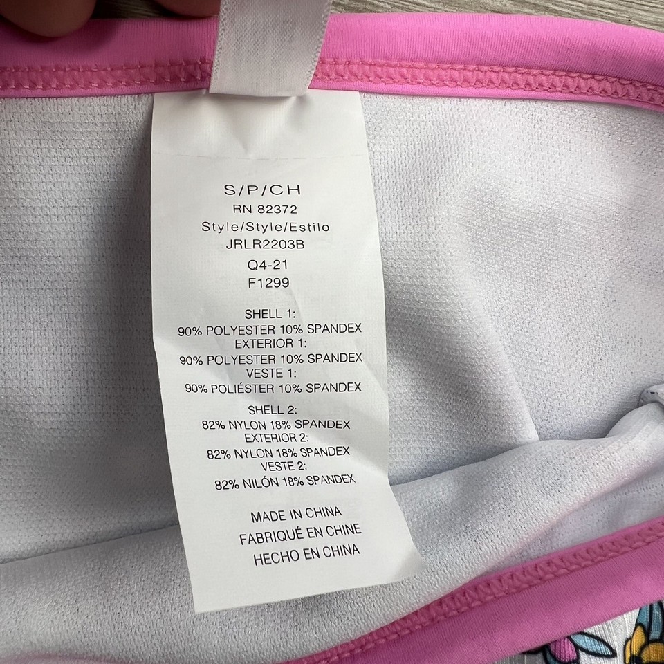 Breaking Waves Swim Bottoms Women's High-Waist Print Ribbed Size Small ...