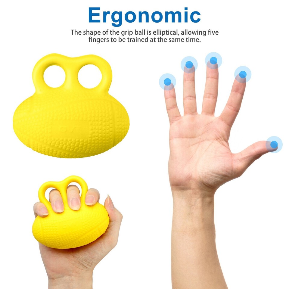 Finger Exerciser Ball Hand Wrist Strengthen Grip Therapy Relief Squeeze ...