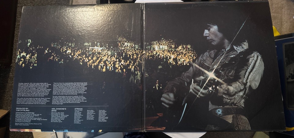 Neil Diamond Hot August Night Vinyl 2X LP Gatefold Record 1972 MCA ...