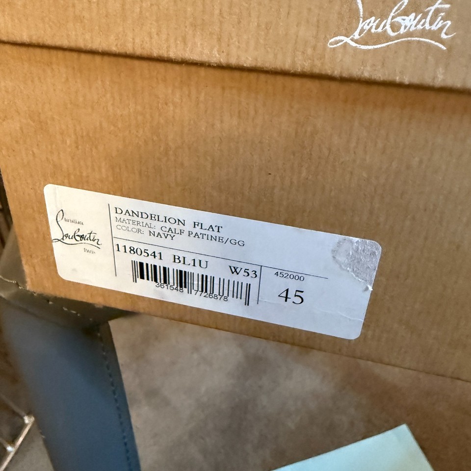 Christian Louboutin Dandelion Flat Calf Men's Leather Shoes, 44, 45, 46 ...