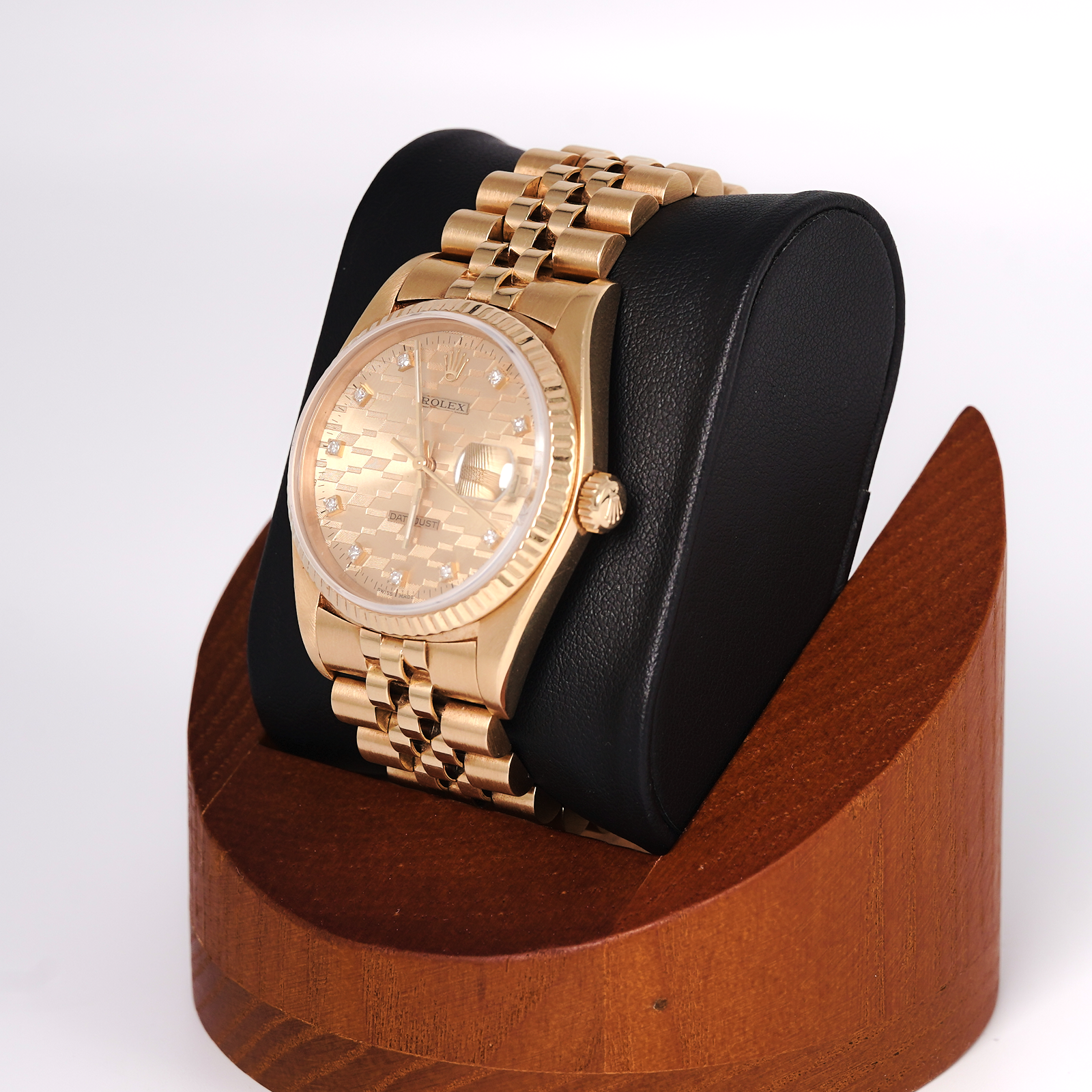 Rolex DateJust 36 18KY Jubilee Chevrolet Diamond Dial Watch Full Set ...