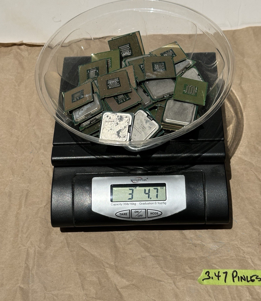 3lbs 4oz Scrap processors Pinless CPU for gold recovery Intel | eBay