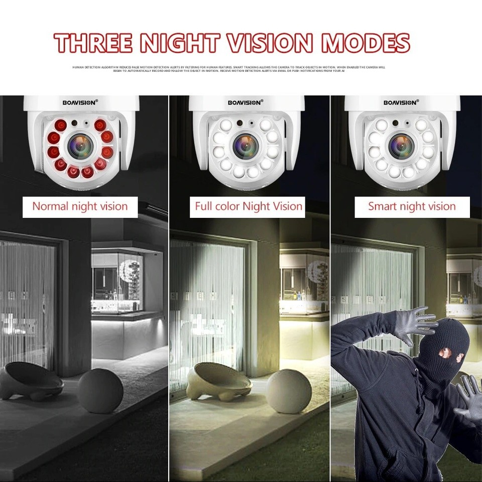 8MP Camhipro Wifi Camera Outdoor Auto-Tracking PTZ 4x Digital Zoom 2Way ...