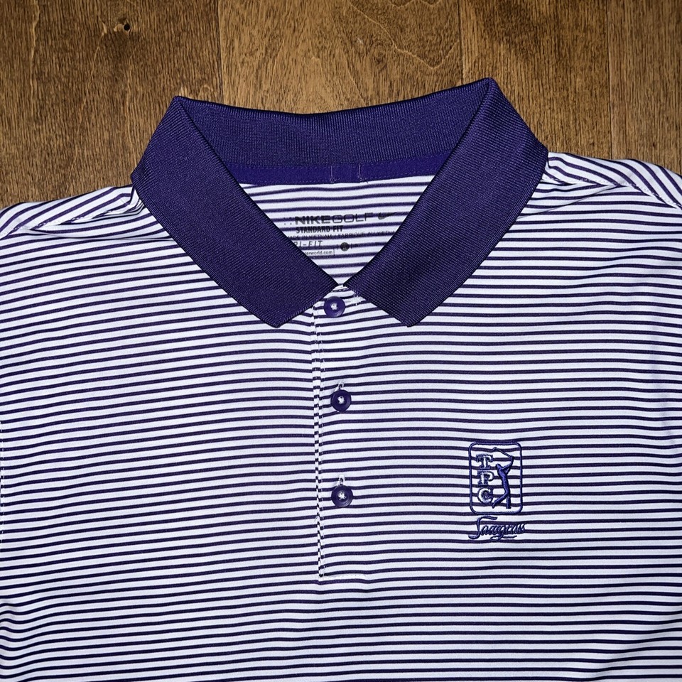 Nike Golf Polo Size Small Purple White Tiger Rory TPC SAWGRASS THE ...