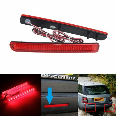 2x Red LED Rear Bumper Brake Stop Fog Light Lamp For Rover Discovery 3 ...