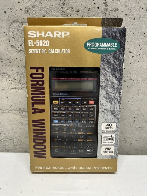 Sharp El 5020 Scientific Programmable Calculator With Softcover Case ...