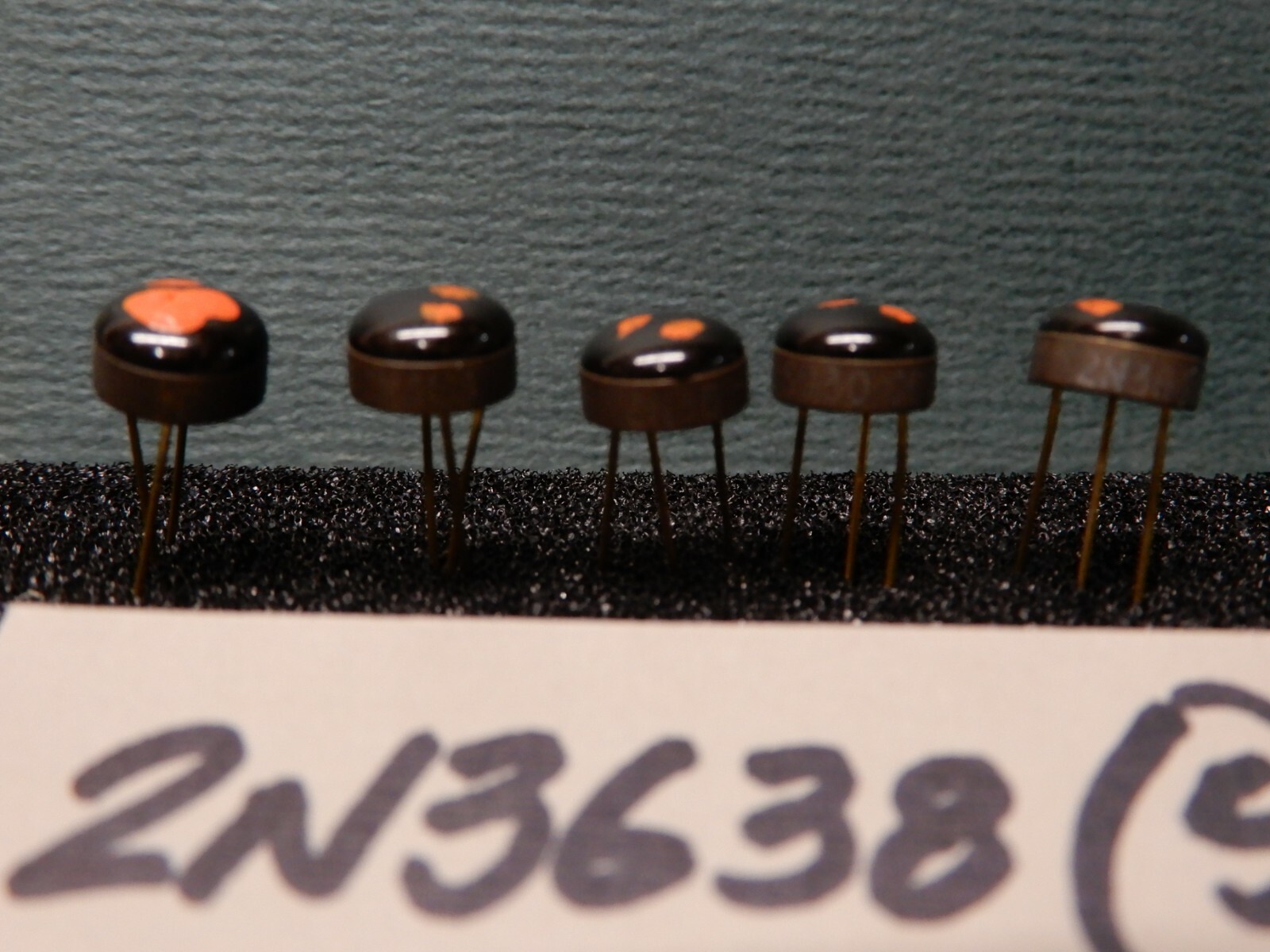 Fairchild? 2N3638 Glob Top Transistors Qty 5 NOS Dressed Like Lady Bugs ...