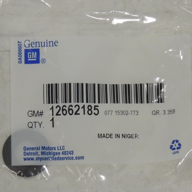 Genuine GM Turbocharger Inter-cooler Hose Seal 12662185 for sale online ...