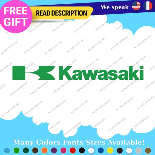 Fits Kawasaki Decals Stickers Vinyl Moto Bike Vintage Motocross Team ...