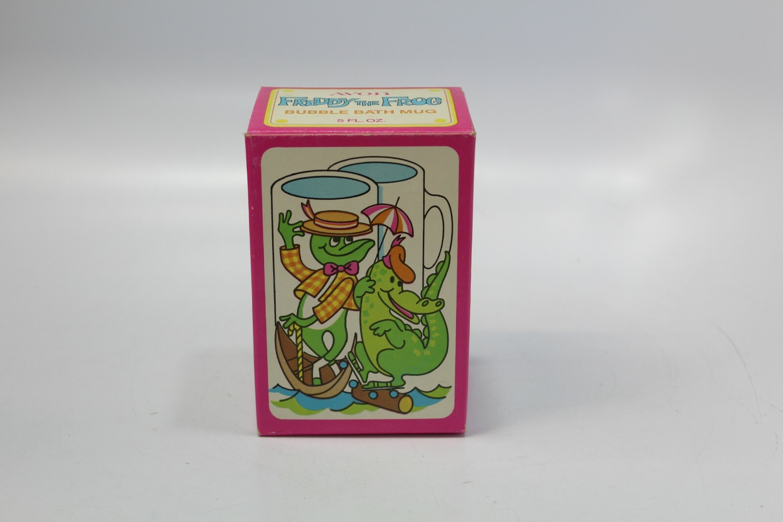 VTG Avon 1970 Gaylord Gator Non-Tear Shampoo Milk Glass Mug Top Rusted ...