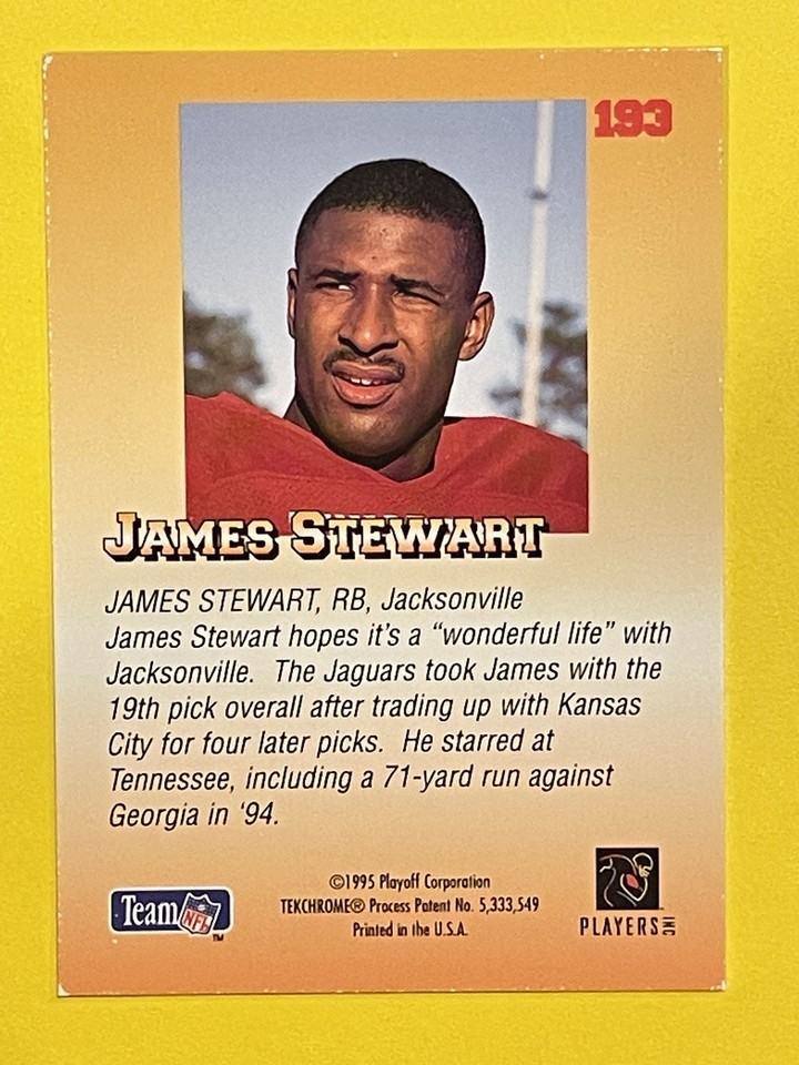 James Stewart 1995 Playoff Prime Rookie #193 Jacksonville Jaguars | eBay
