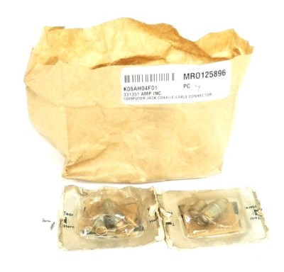 LOT OF 2 NEW AMP INC. 331351 COMPUTER JACK COAXIAL CABLE CONNECTORS | eBay