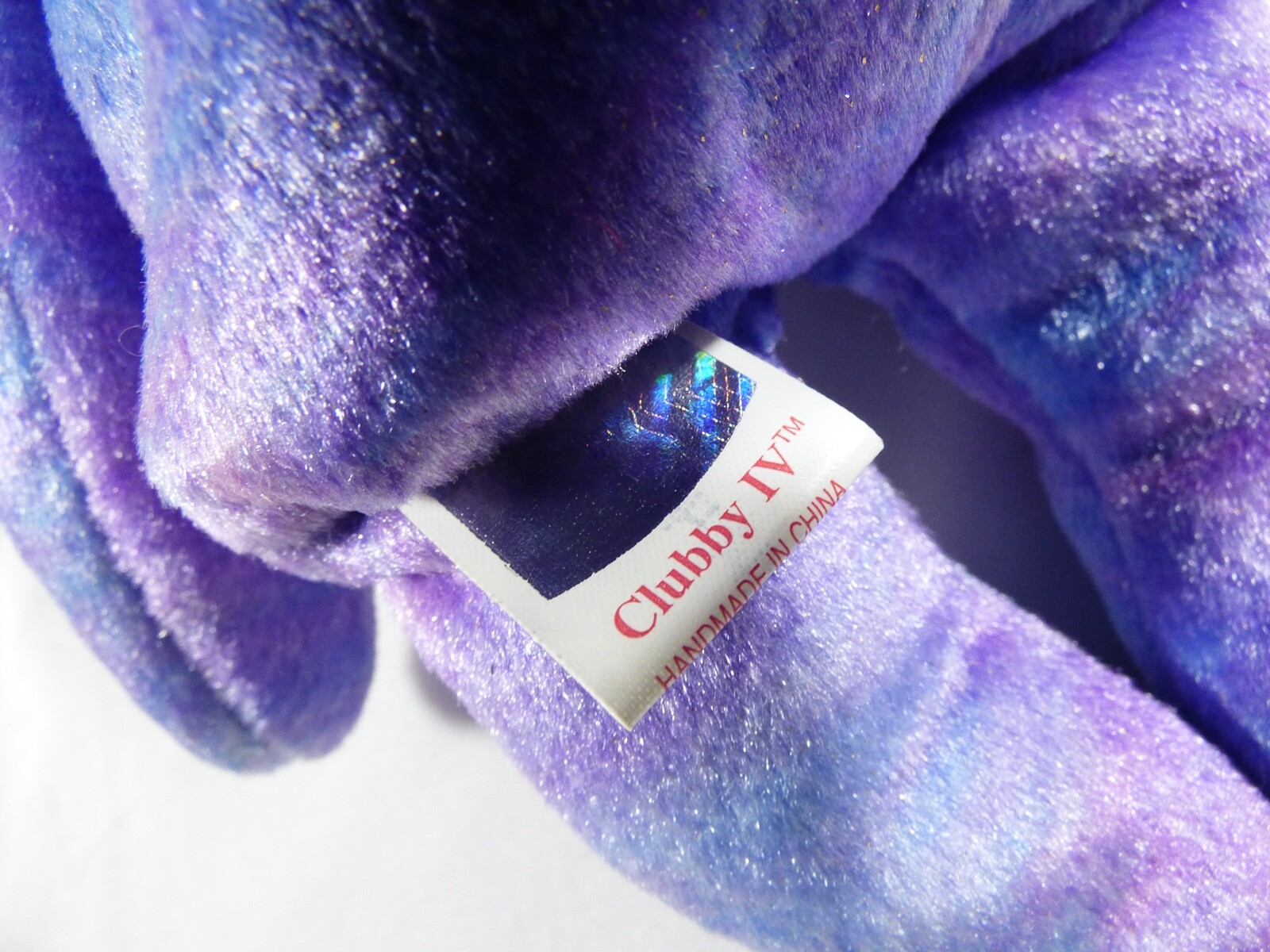 2001 TY Beanie Baby original collection Clubby IV Bear P.E. Pellets ...