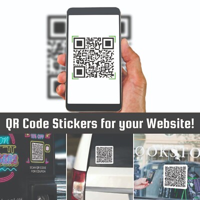 Custom Personalized Vinyl QR Code Decal Sticker of Your Website for ...
