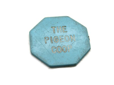The Pigeon Coop Blue Plastic Beer Token | eBay