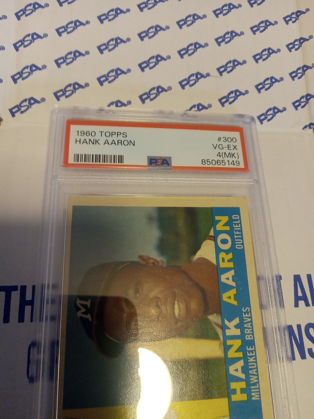 1960 Topps Hank Aaron Card #300 PSA 4 (Set Break) Mk Amazing Card ...