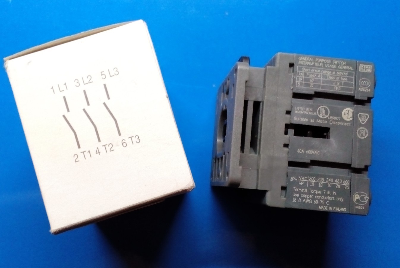 ABB Load Break Switch / 3 Phase Circuit Disconnect 1SCA022352R6870 ...