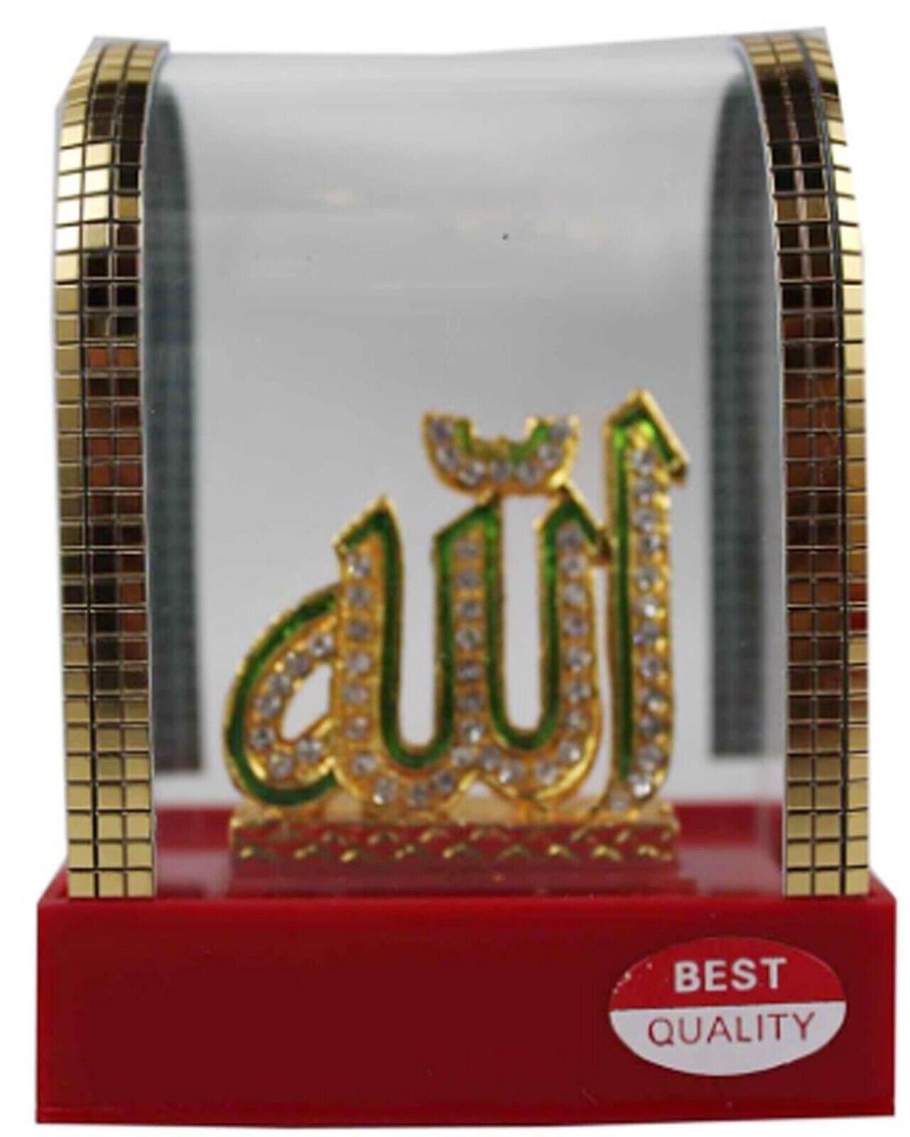 Stone Stud Islamic Symbol Allah Idol Acrylic Box Car Dashboard/Home ...