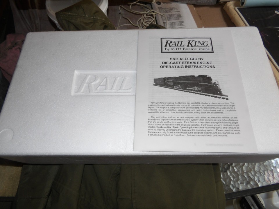 MTH RAIL KING C&O ALLEGHENY 2-6-6-6 ARTICULATED STEAM ENGINE & TENDER C ...