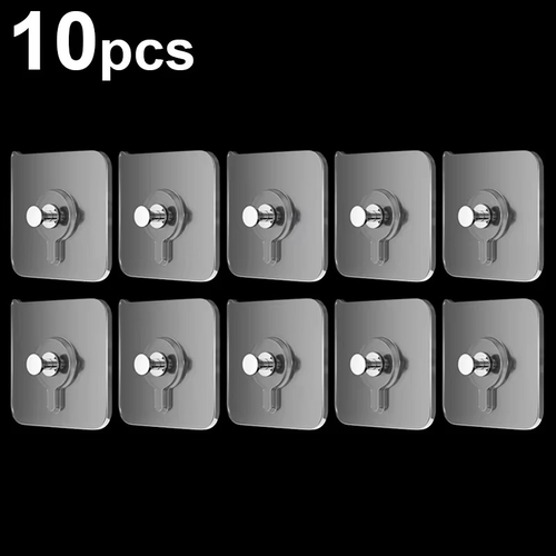 10pcs Self-adhesive Wall Hooks for Photo Frame Clock Strong Adhesive ...