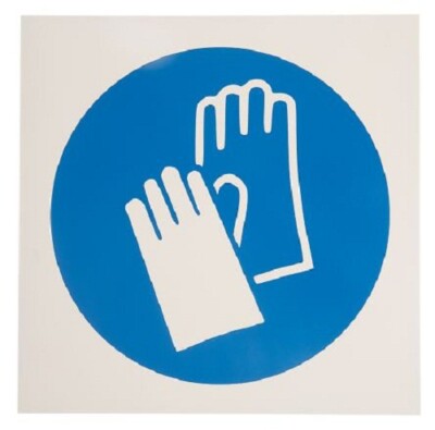 RS Pro ‘PROTECTIVE GLOVES’ SAFETY SIGN 200x200mm Plastic Pictogram ...