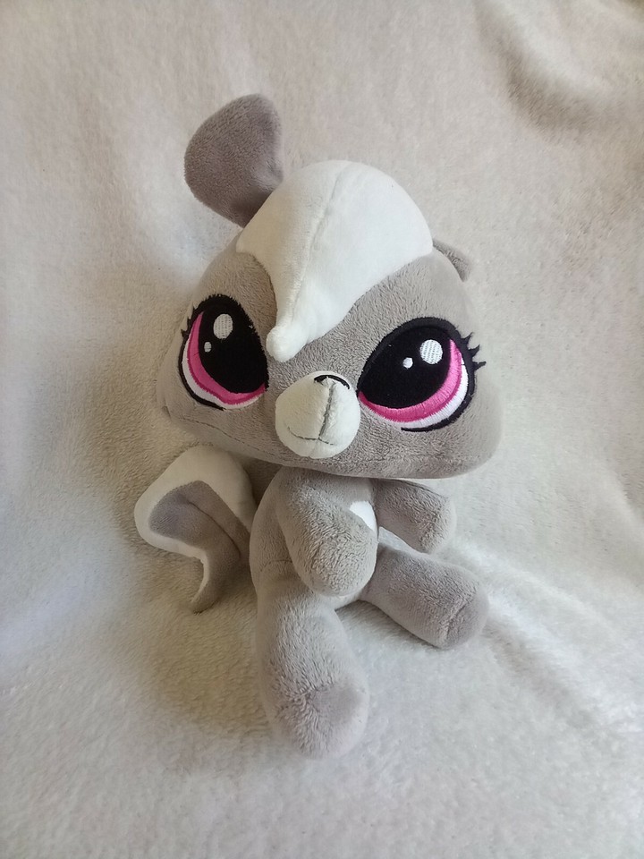 Little Pet Shop Plush Toy Pepper Clark 11" Grey Pepper Clark Soft Plush ...