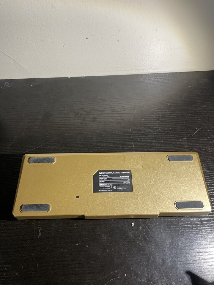 *UBER RARE* Bugha Limited Edition gold RGB Gaming 60% Keyboard | eBay