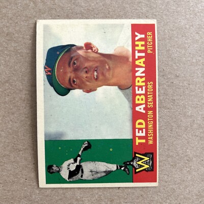 1960 Topps Baseball Ted Abernathy Washington Senators Card #334 | eBay