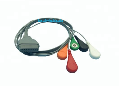 EDAN Holter SE-2003 SE-2012 5 lead ECG Cable 16PIN AHA | eBay