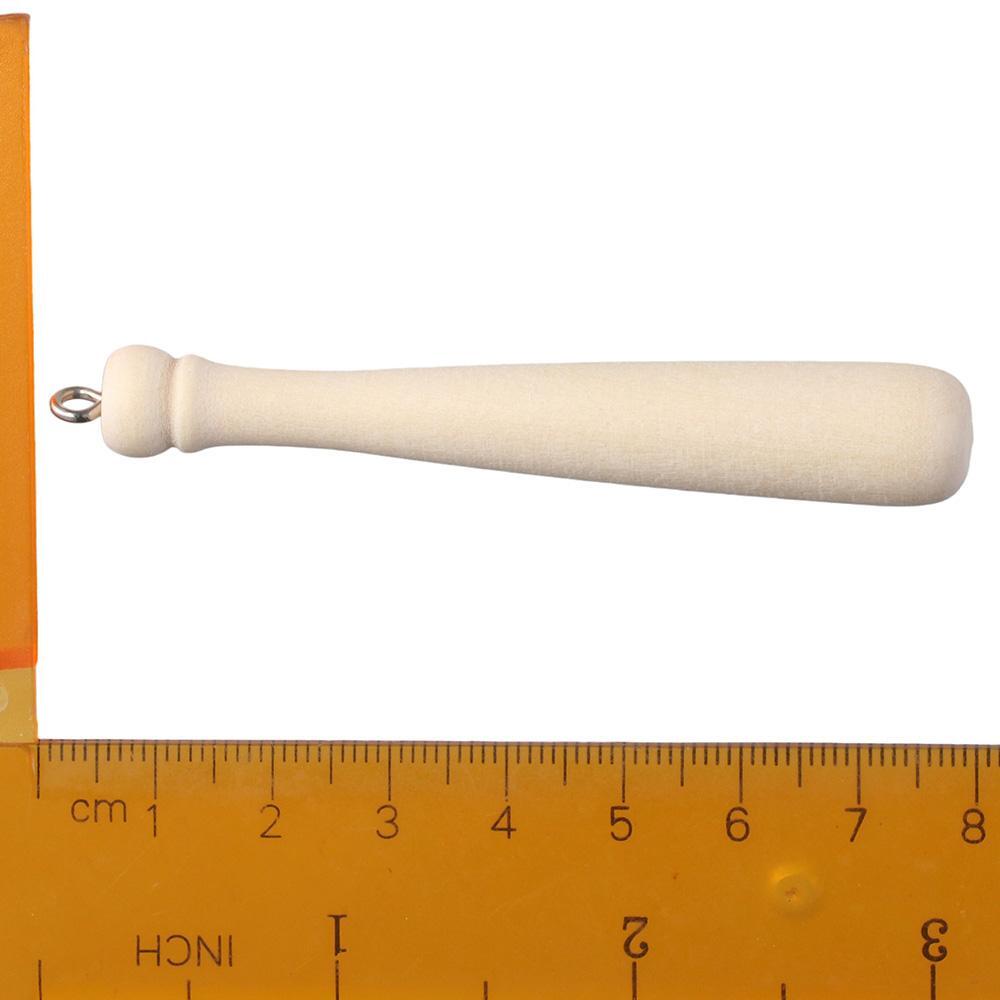 30PCS 2.83x 0.47inch Wooden Baseball Bat Charms Alloy Sport Theme Key ...