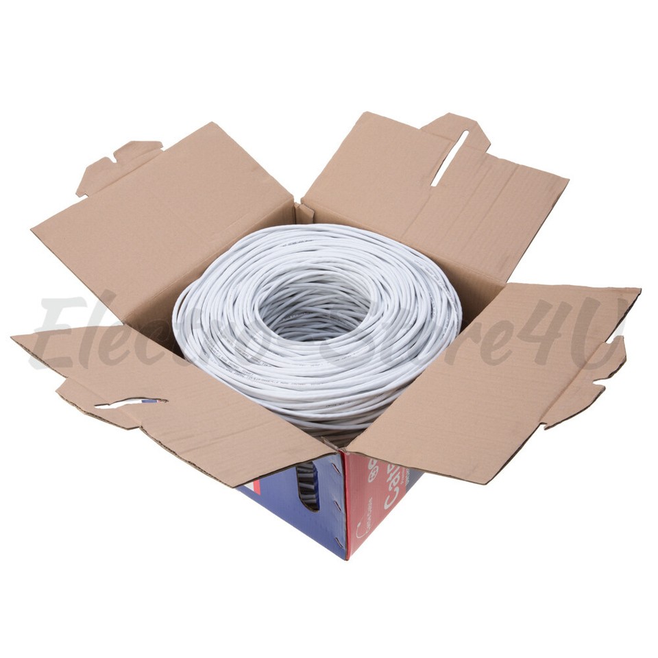 1000ft CAT5e CAT6 UTP Bulk Ethernet Cable Solid Network Wire RJ45 LAN ...