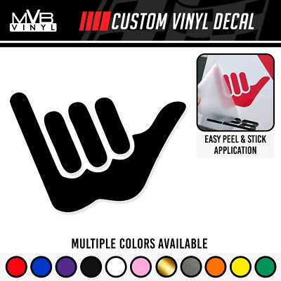 Hang Loose Shaka Hand Vinyl Decal Sticker | Surfer Hawaiian Cowabunga ...