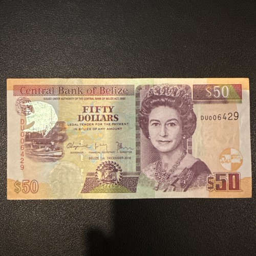 Belize 50 Dollars Circulated 2016 Series Low Serial Number | eBay