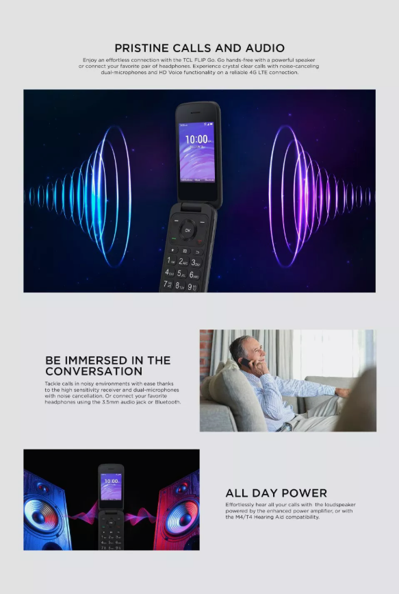 TCL CLASSIC 4058R AT&T 4G LTE Unlocked Flip Phone 8GB | eBay