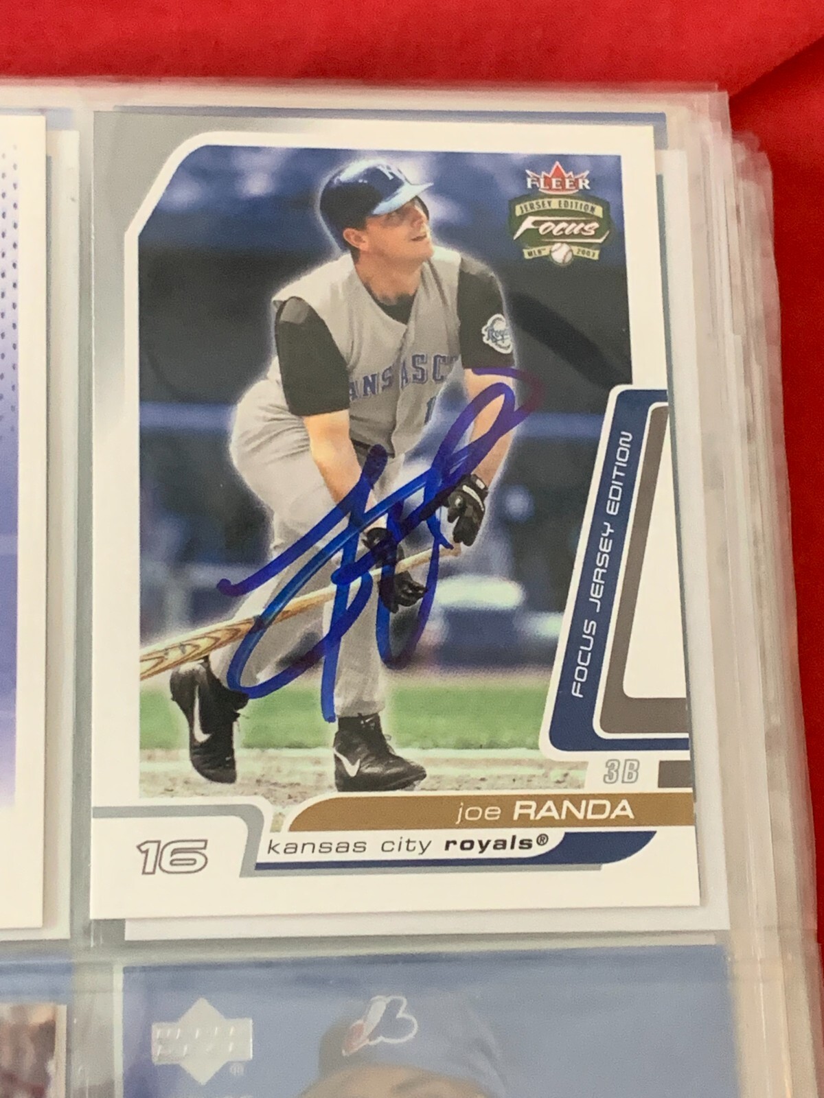 JOE RANDA AUTOGRAPHED SIGNED 2003 FLEER FOCUS JERSEY EDITION CARD ...