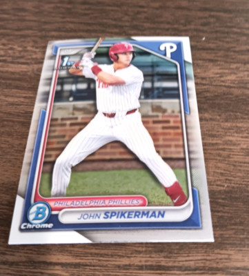 JOHN SPIKERMAN 2024 BOWMAN DRAFT CARD BDC-49 PHILLIES (FIRST PROSPECT ...