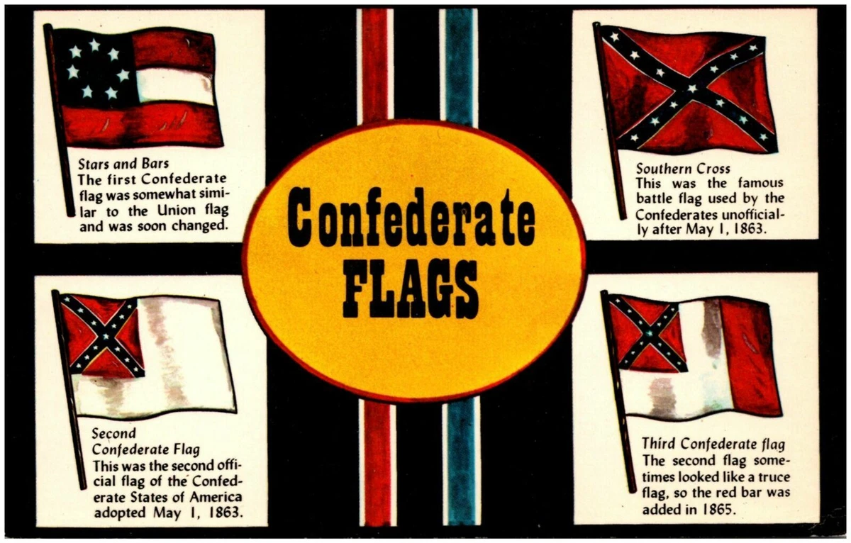 Civil War Confederate And Union Flags