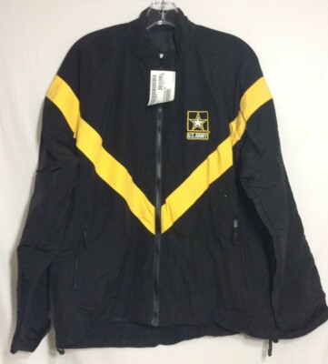 US ARMY APFU ARMY UNISEX JACKET BLACK & GOLD, M-S, NEW WITH TAG ...