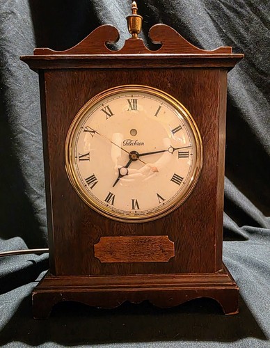 Telechron Vtg 1940s Knickerbocker Wood Mantel Clock Model 4H99 Works ...