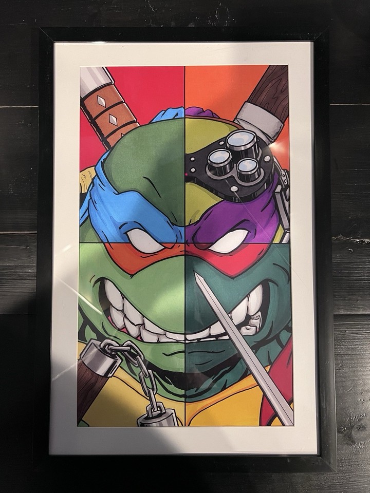 Teenage Mutant Ninja Turtles TMNT 11x17 Fine Art Print with Black Frame ...
