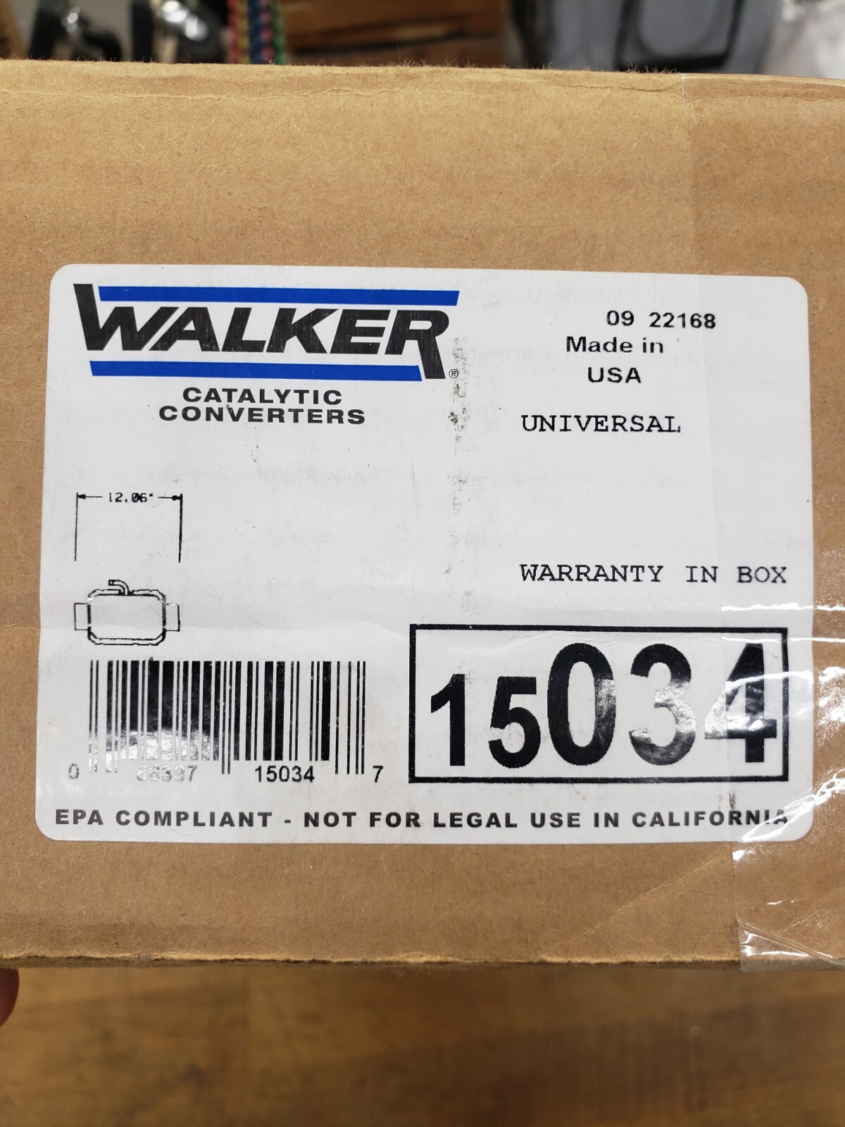Walker 15034 Standard EPA Universal Catalytic Converter Exhaust | eBay