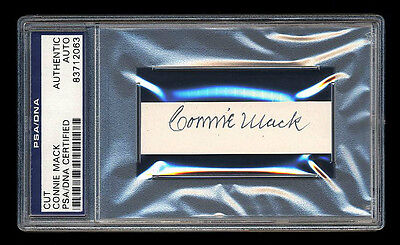 CONNIE MACK SIGNED CUT MINT PSA/DNA AUTOGRAPHED HOF PHILADELPHIA ...
